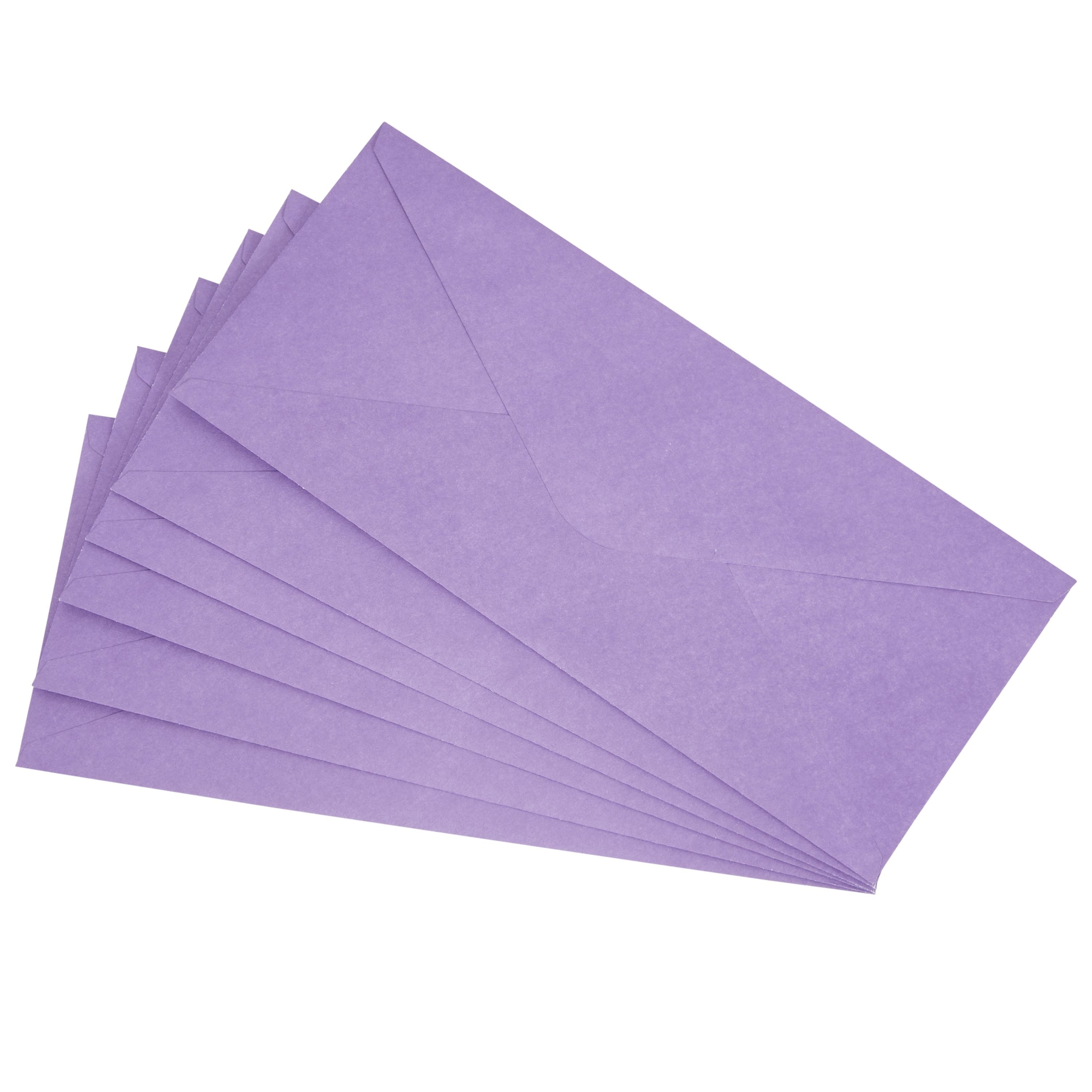 200 Pack Bulk #10 Purple Envelopes, Gummed Seal for Invitations, 4.1in ...
